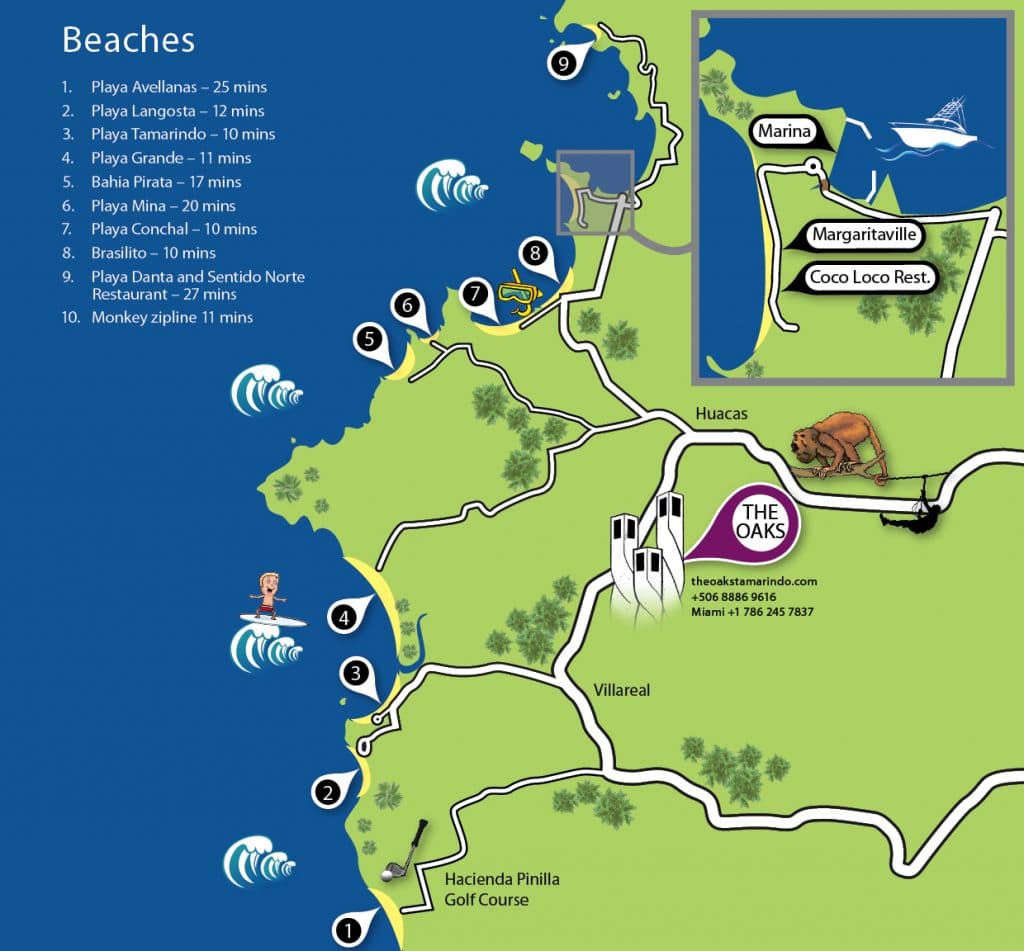 Our Location – The Oaks Condos – Tamarindo Real Estate & Vacation Rentals